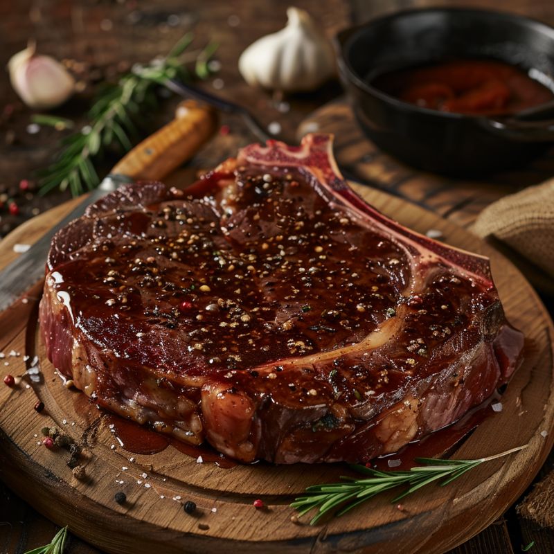 Sticky BBQ Beef Ribeye Steak (x2) | The Black Farmer
