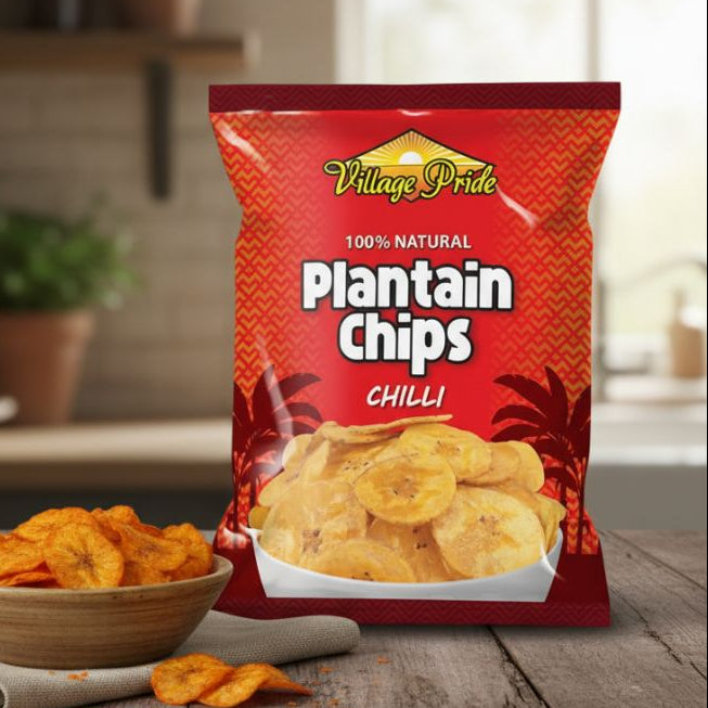 Village Pride Plantain Chips Chilli 75g – Spicy Crunchy Snack – The ...