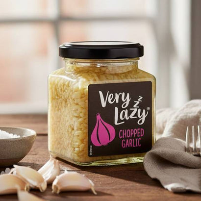 Very Lazy Chopped Garlic – Ready-to-Use Garlic Flavour – The Black Farmer