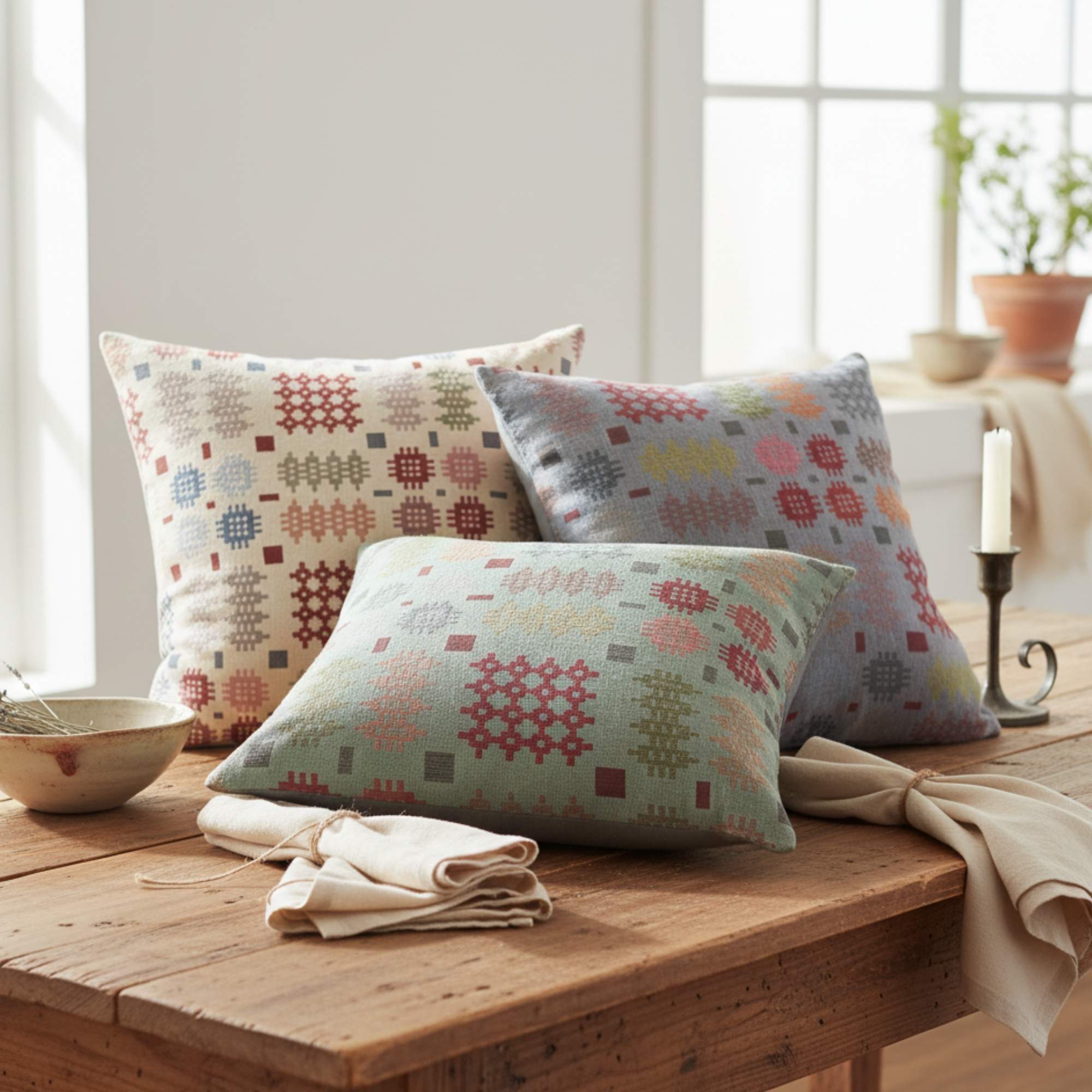 Welsh Tapestry Blanket Design Cushions Traditional Style in Various Si ...